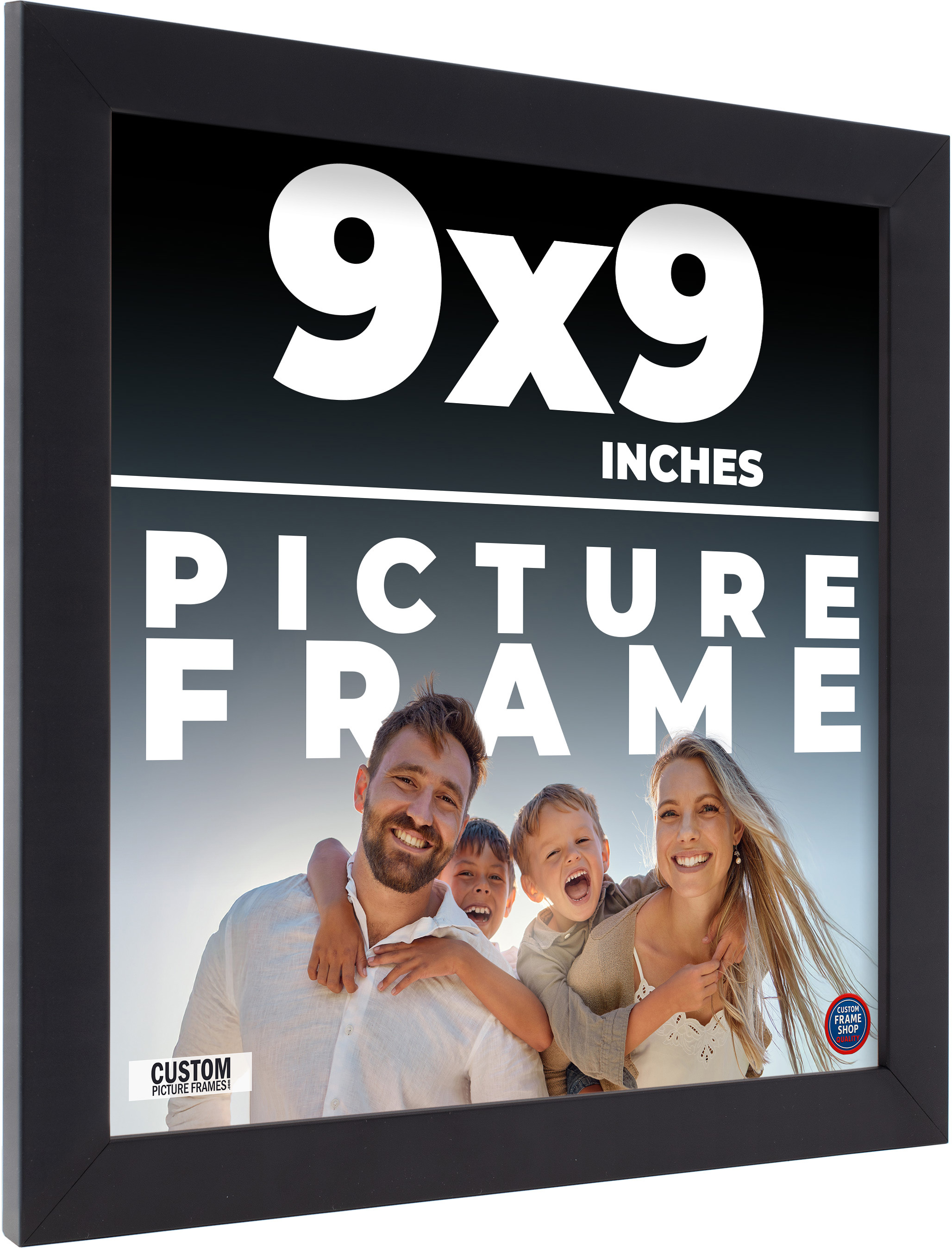 9x9 Frame Black Picture Frame Modern Photo Frame UV Acrylic, Acid Free ...