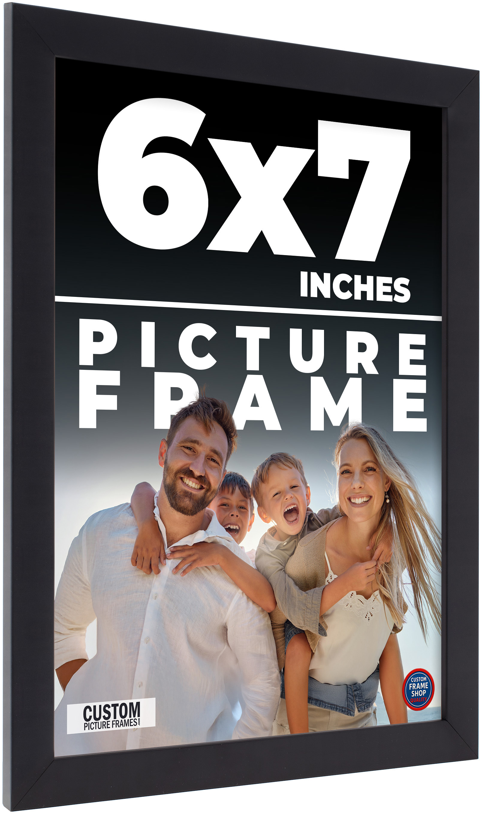 6x7 Frame Black Picture Frame Complete Modern Photo Frame UV Acrylic ...