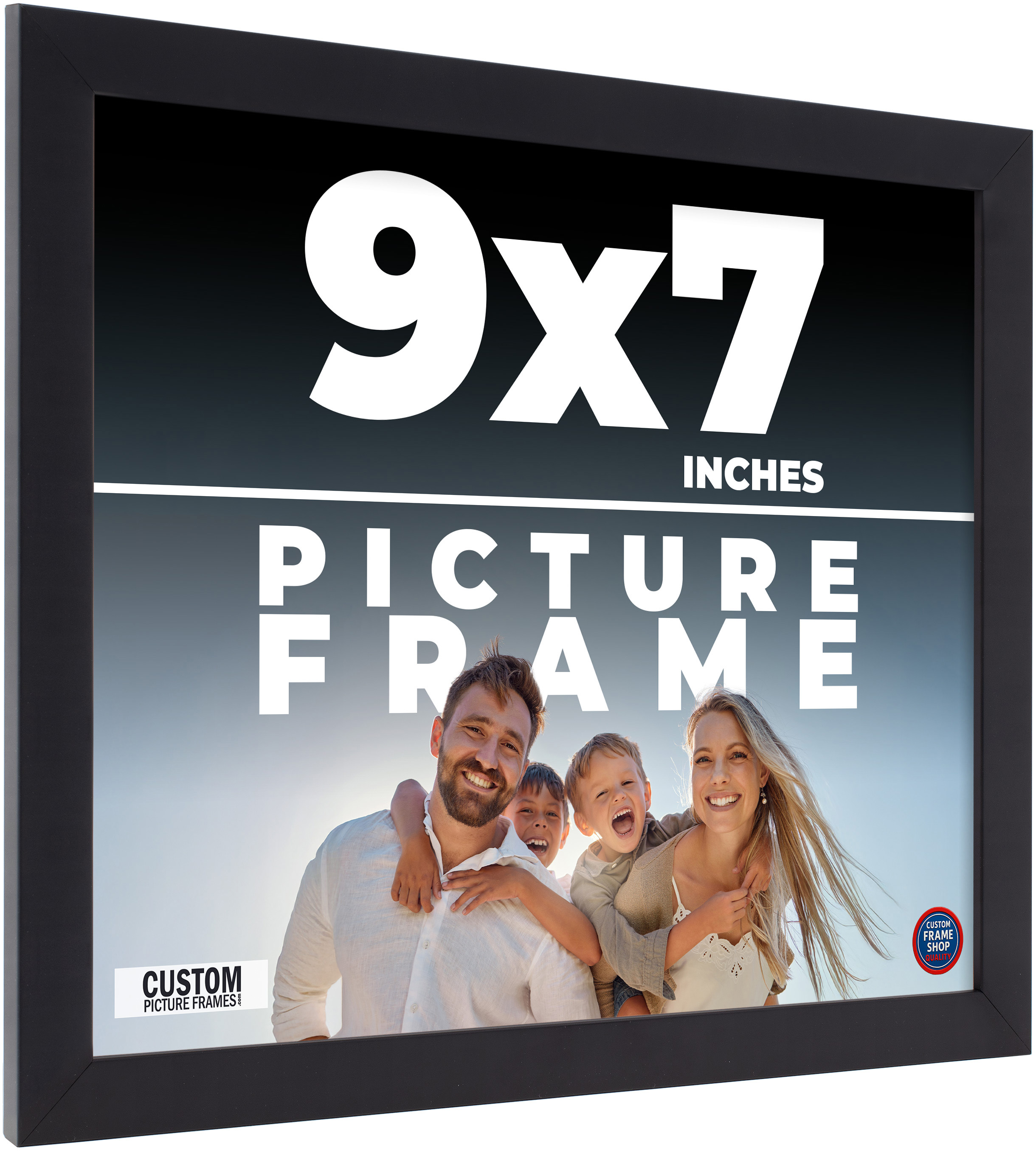 9x7 Frame Black Picture Frame Complete Modern Photo Frame UV Acrylic ...