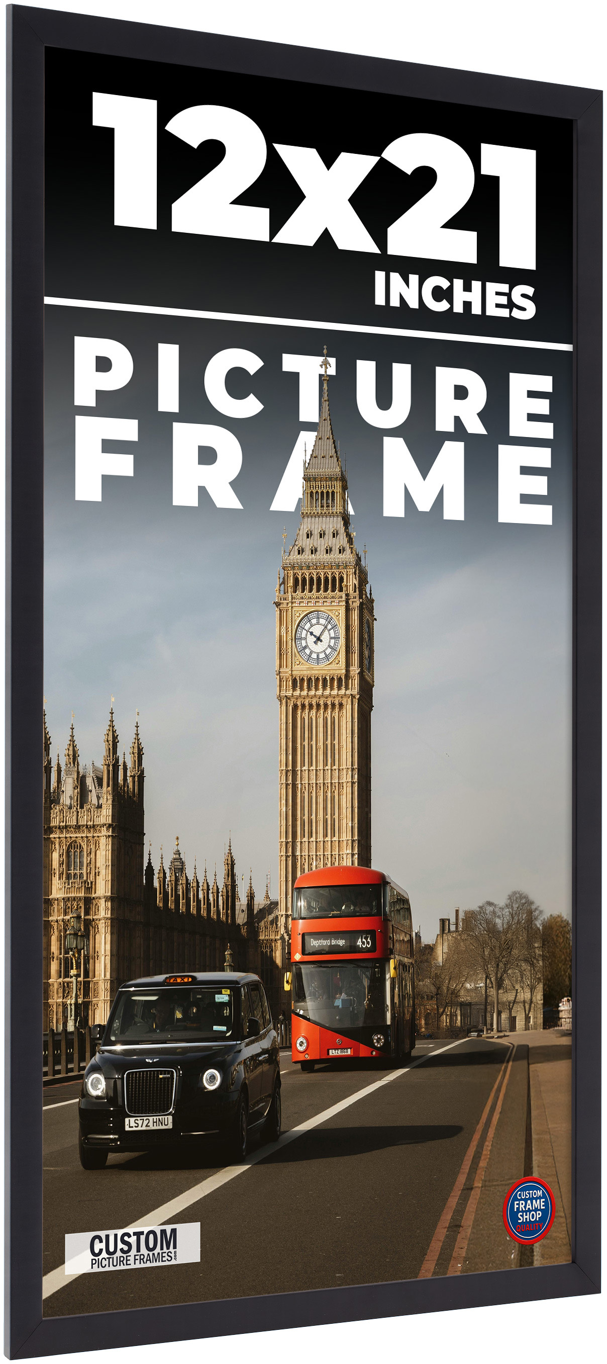 12x21 Frame Black Picture Frame Modern Photo Frame UV Acrylic, Acid ...