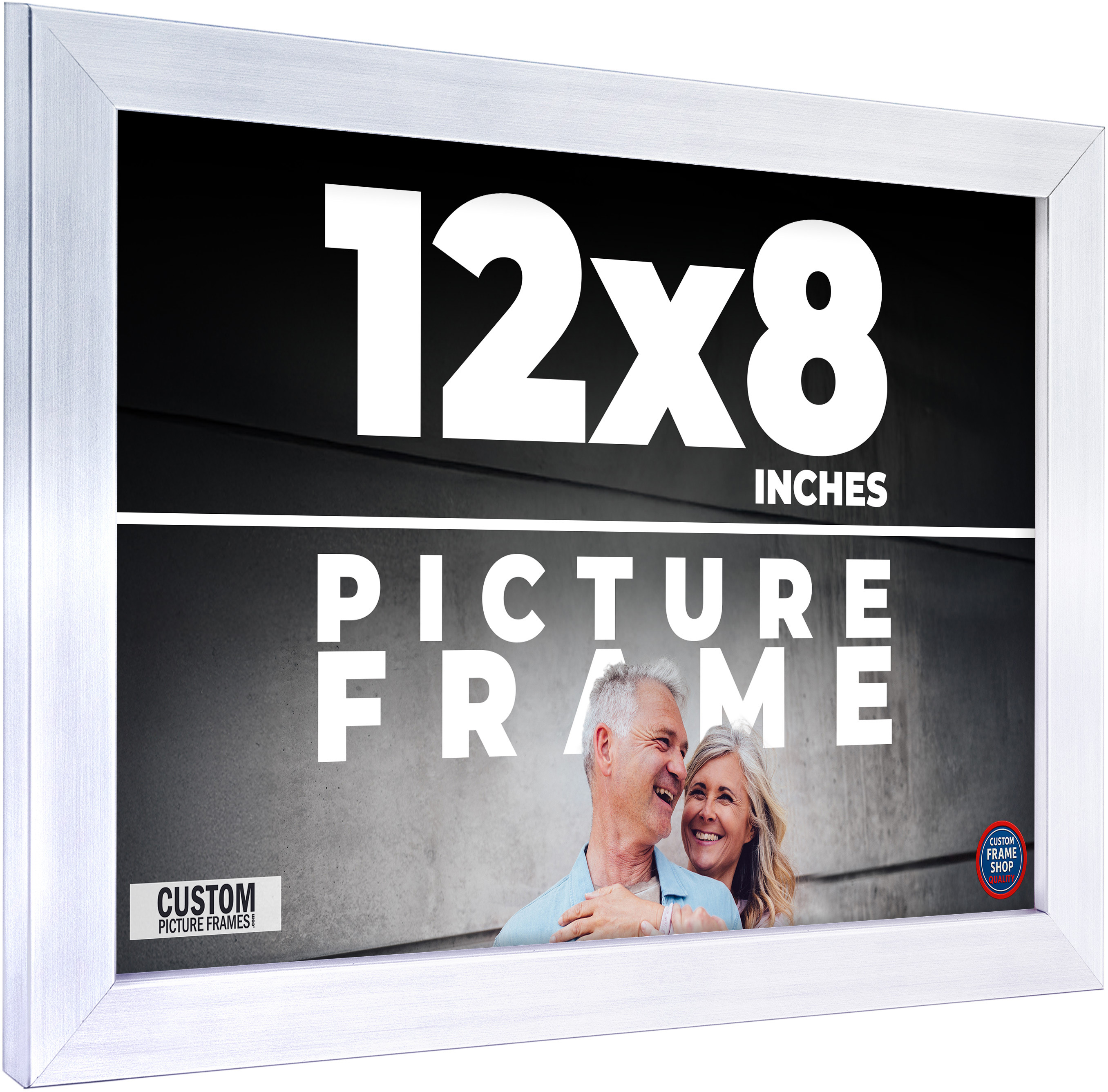 12x8 Frame Stainless Steel Silver Picture Frame Photo Frame UV Acrylic ...